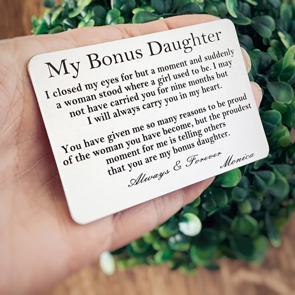 My Bonus Daughter Wallet Card – Stamps of Love, LLC